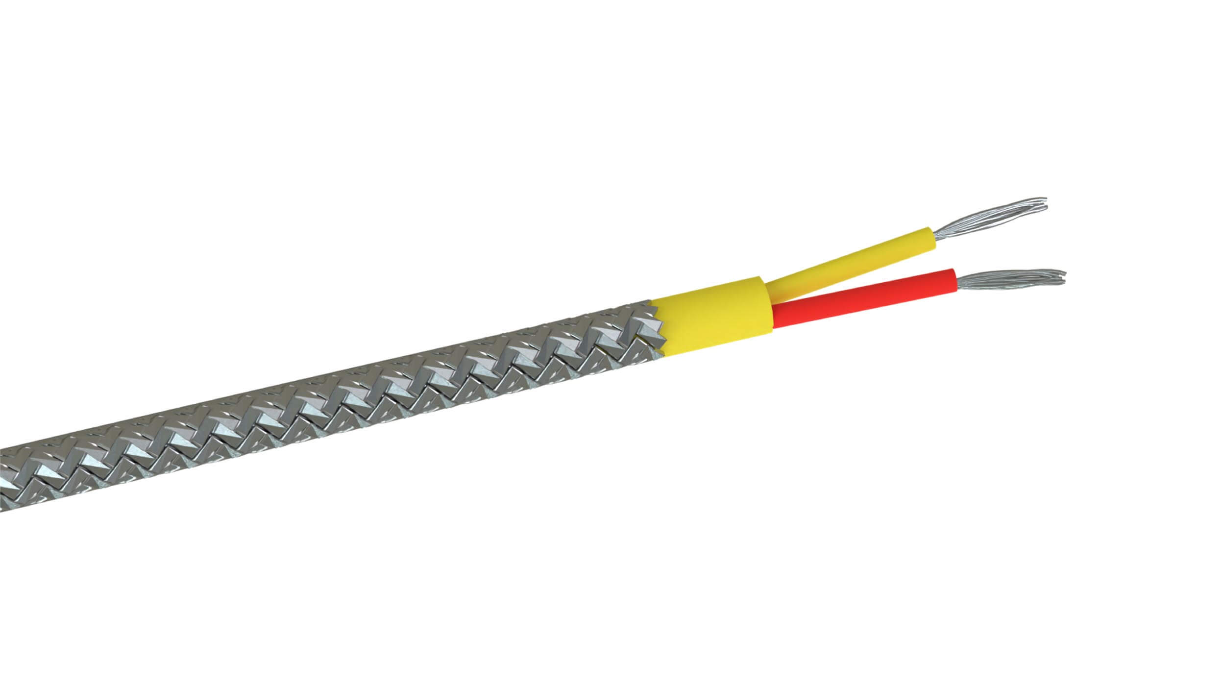 Type K Thermocouple Extension Wire with Stainless Steel Over Braid